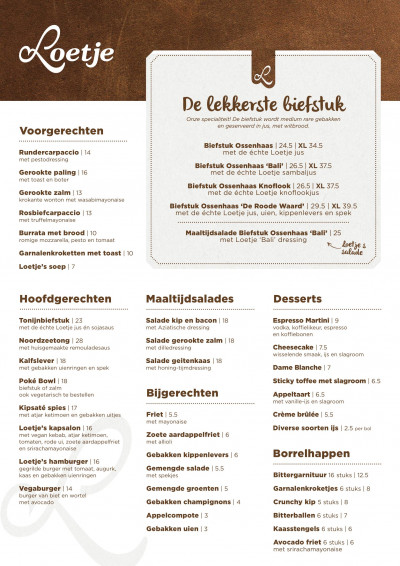 Loetje - Zuidas: 0 vegan en 13 vegetarische gerechten - RestauPlant