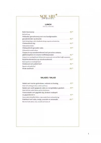 Square '47 Rotterdam: 6 vegan and 11 vegetarian meals - RestauPlant